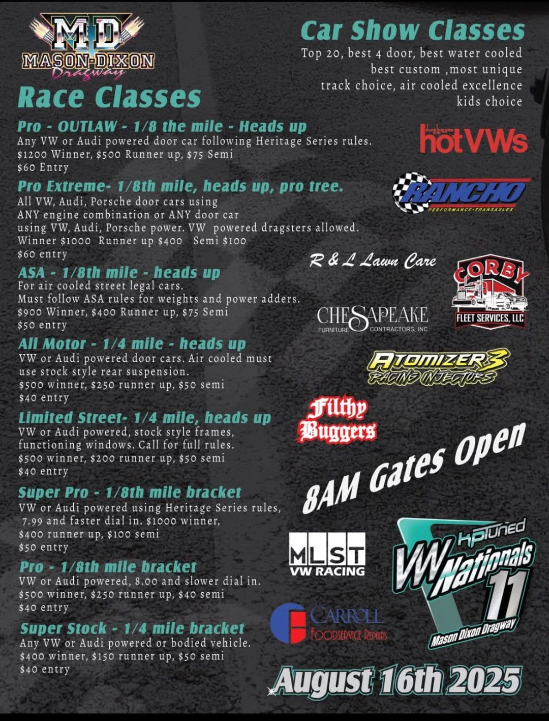 Mason Dixon Dragway Schedule